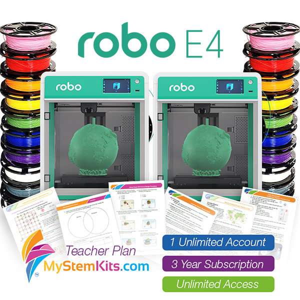 STEMfinity | Robo E4 Educational 3D Printer Teacher Bundle | Boxlight