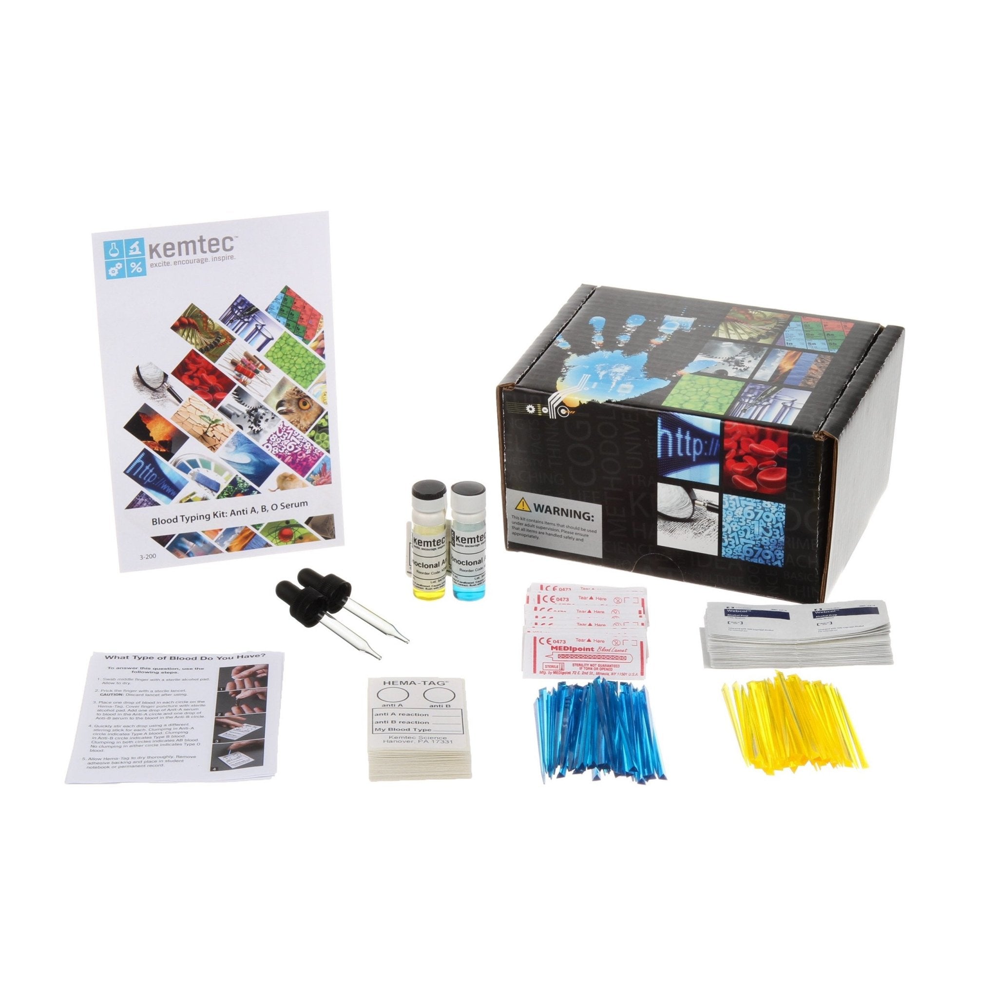 Blood Typing Kit ABO | Kemtec Science | STEMfinity