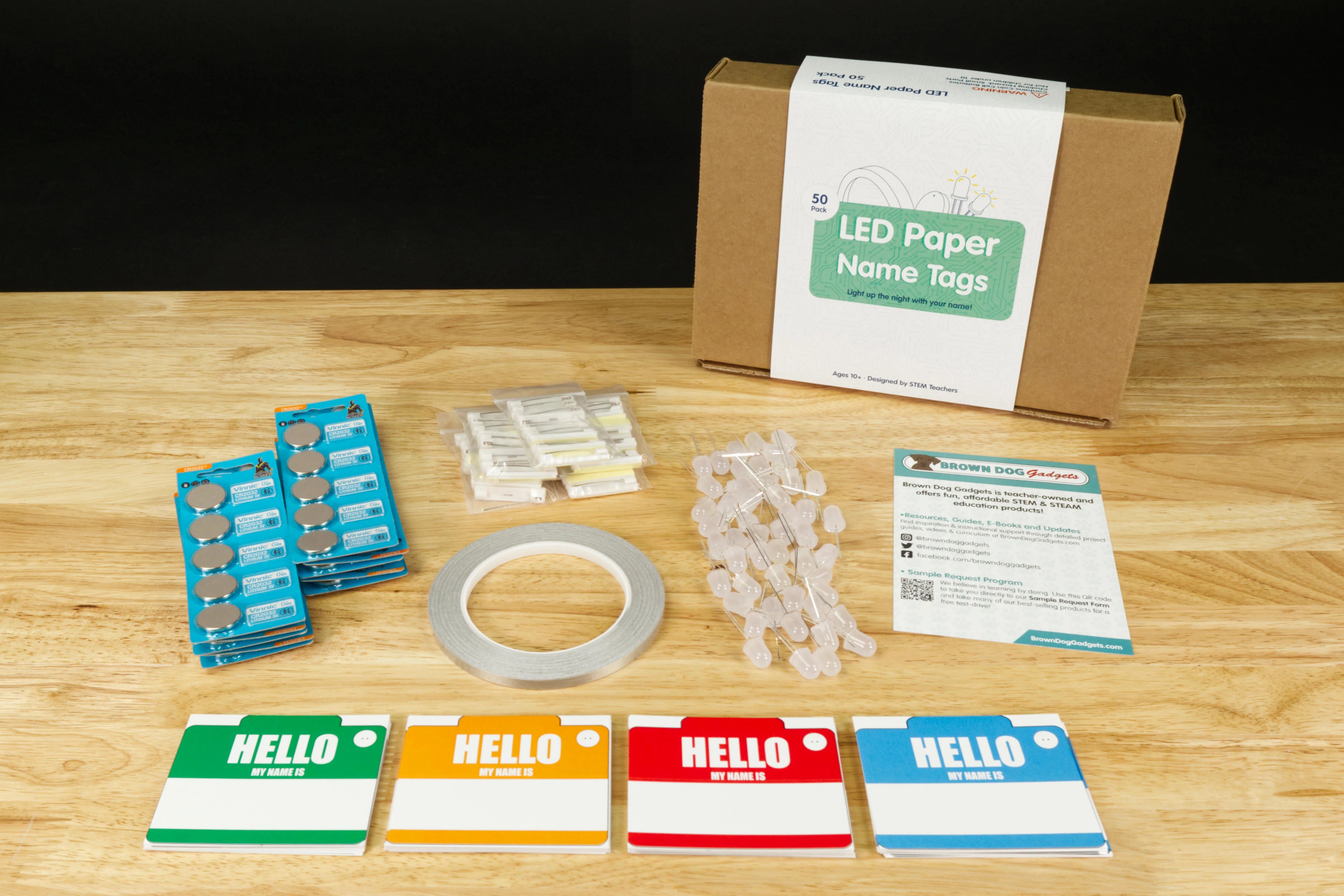 STEMfinity | LED Paper Name Tag Classroom Set | Brown Dog Gadgets
